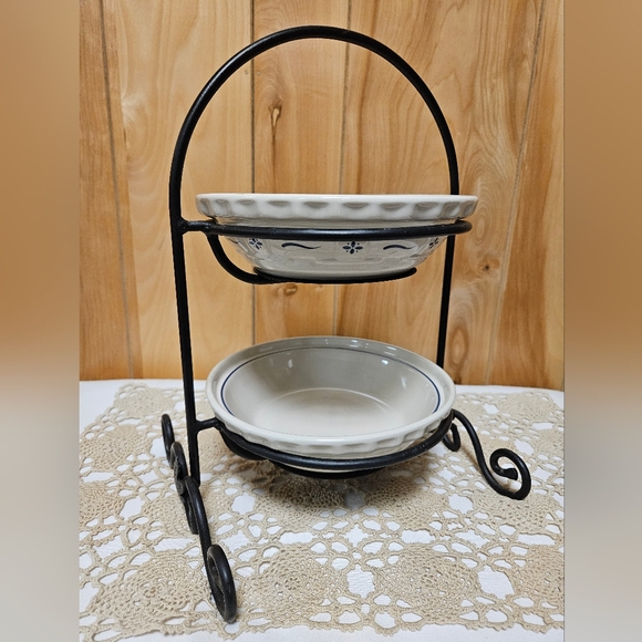 Longaberger | Kitchen | Longaberger Wrought Iron Metal 2 Tier Pie Rack ...